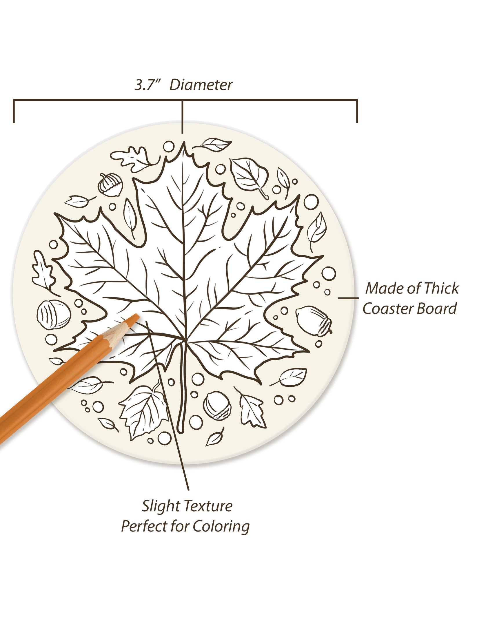Color-Me Coasters: Falling Leaves – Grizaye Art