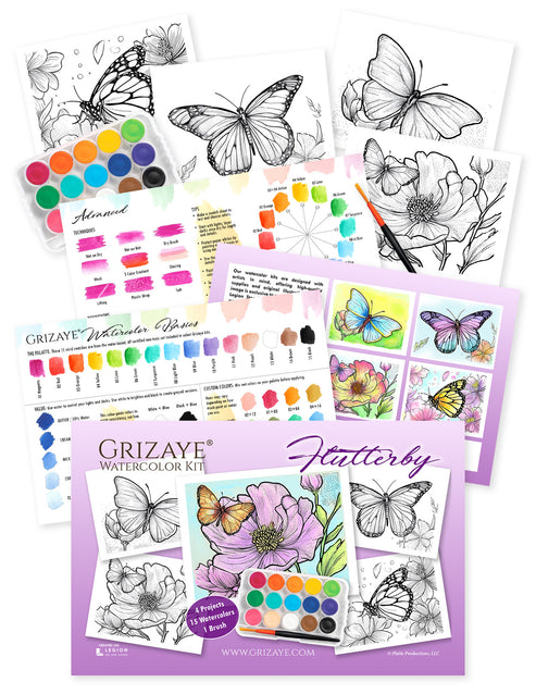 Watercolor Kit: Flutterby – Grizaye Art