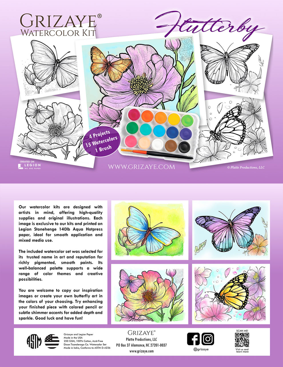 Watercolor Kit: Flutterby – Grizaye Art