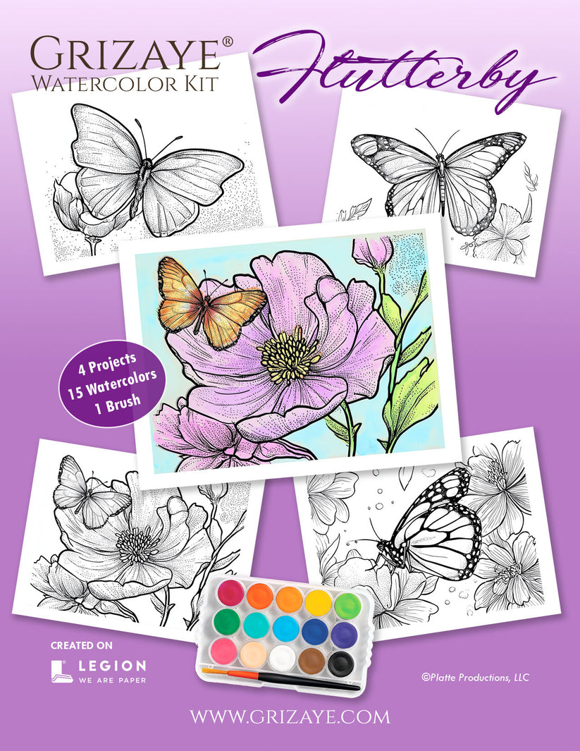 Watercolor Kit: Flutterby – Grizaye Art
