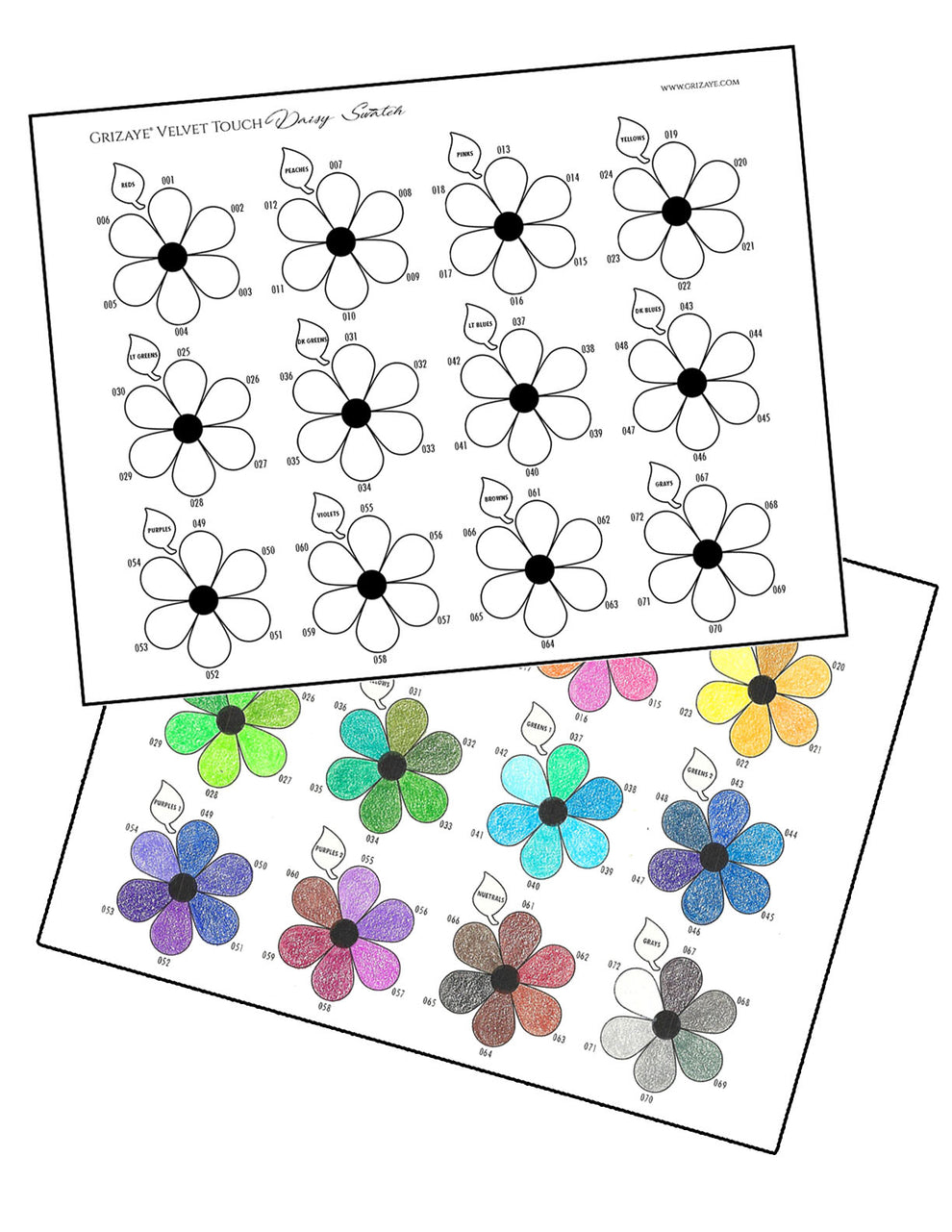 Daisy Swatch Sheet – Grizaye Art