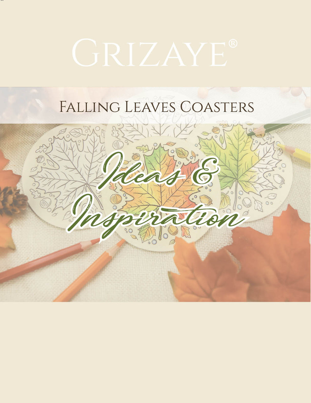 Color-Me Coasters: Falling Leaves – Grizaye Art