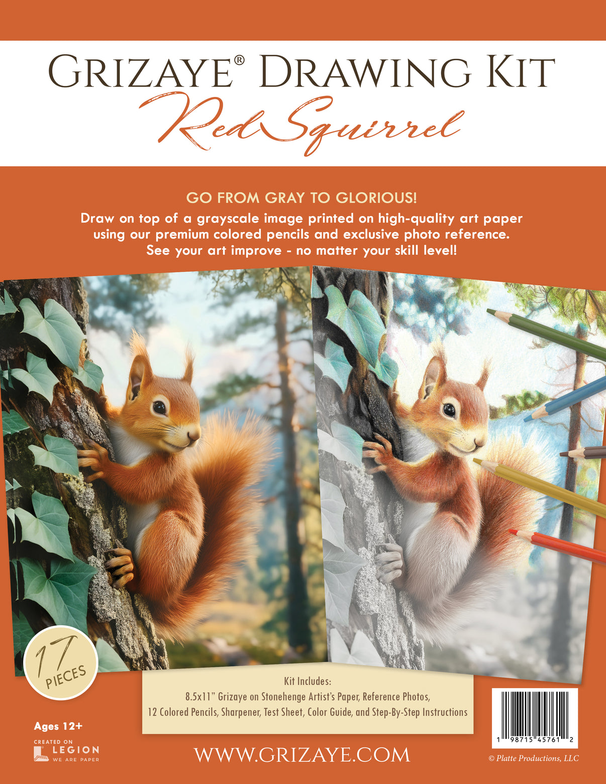 Drawing Kit: Red Squirrel – Grizaye Art