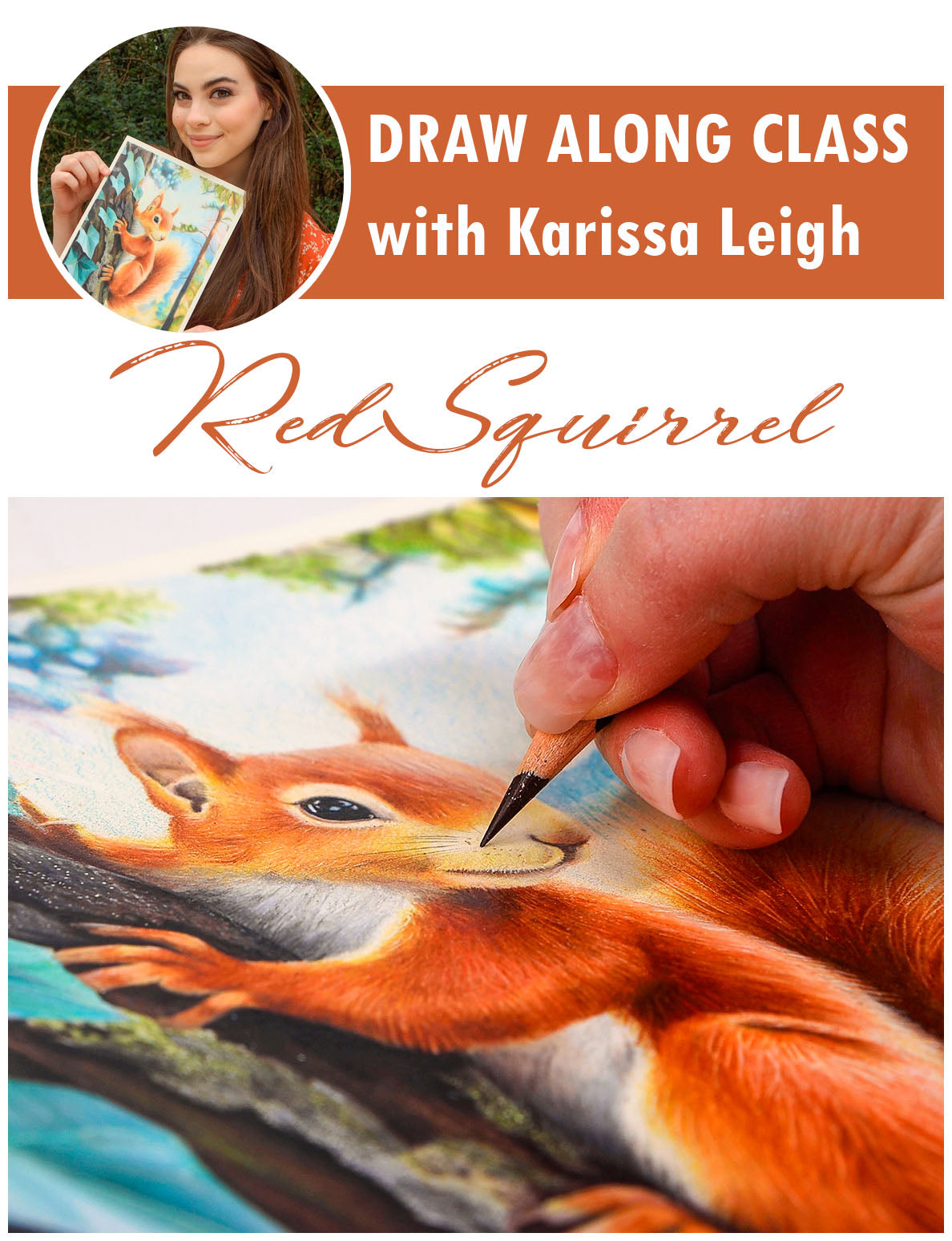 Draw Along Class: Red Squirrel – Grizaye Art